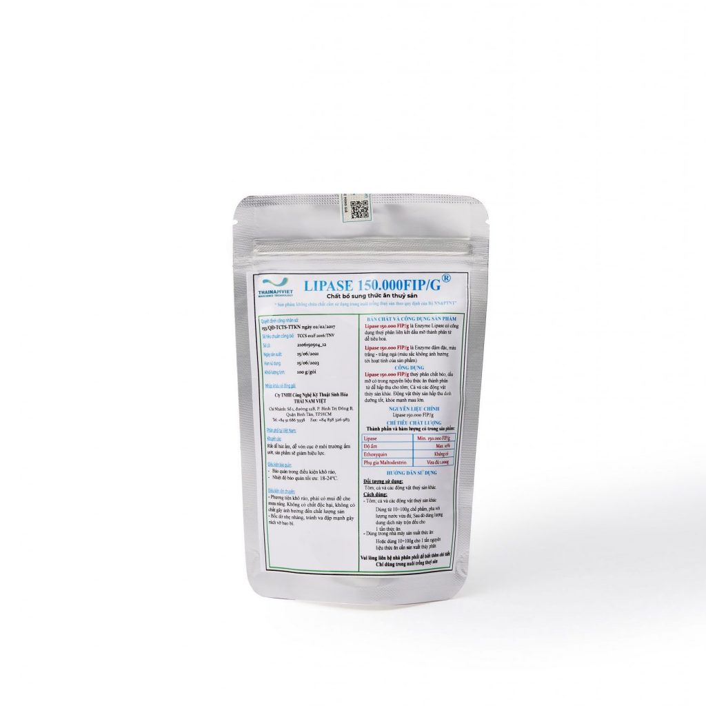 LIPASE 150.000FIP/G | CHẤT BỔ SUNG THỨC ĂN THỦY SẢN | THÁI NAM VIỆT